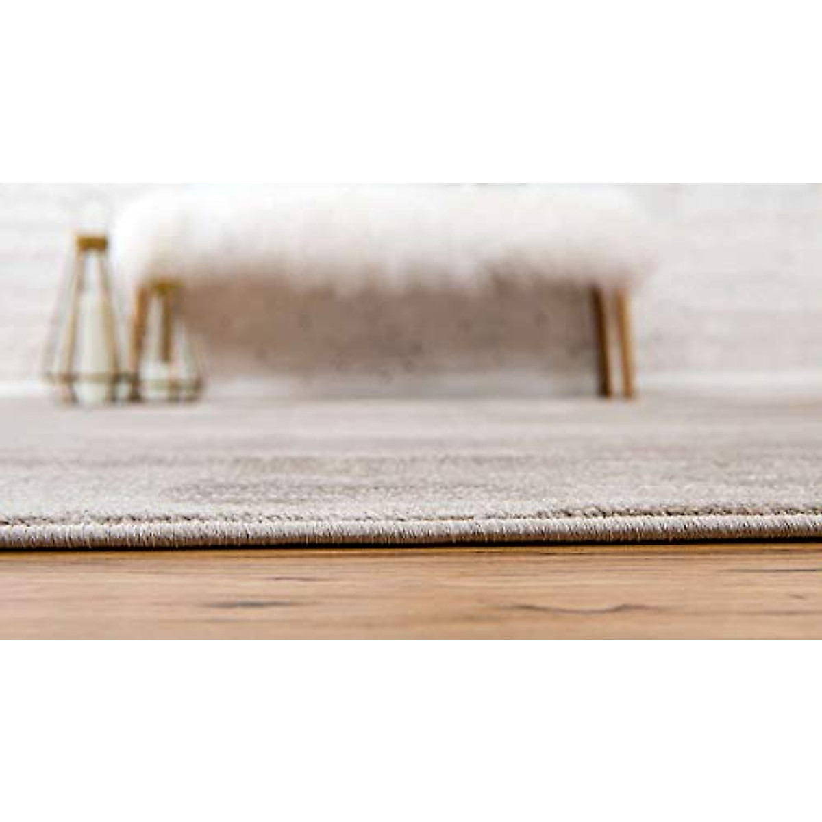 Unique Loom Uptown Collection Area Rug - Madison Avenue (8' x 10' Rectangle, Brown/ Ivory)