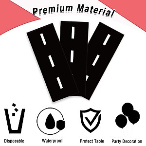 gisgfim 3 Pcs Race Car Tablecloth Racing Car Birthday Party Supplies for Kids Black Racetrack Party Table Cover Road Runner Plastic Rectangular Tablecover Car Theme Decorations for Birthday Party