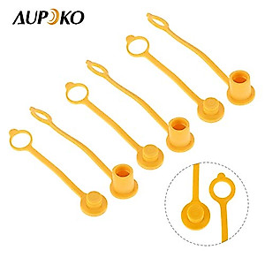 Aupoko Propane Natural LP Gas Quick Disconnect Dust Cap Plug Cover, 3/8" Natural Gas Quick Connect Rubber Dust Cap and Plug