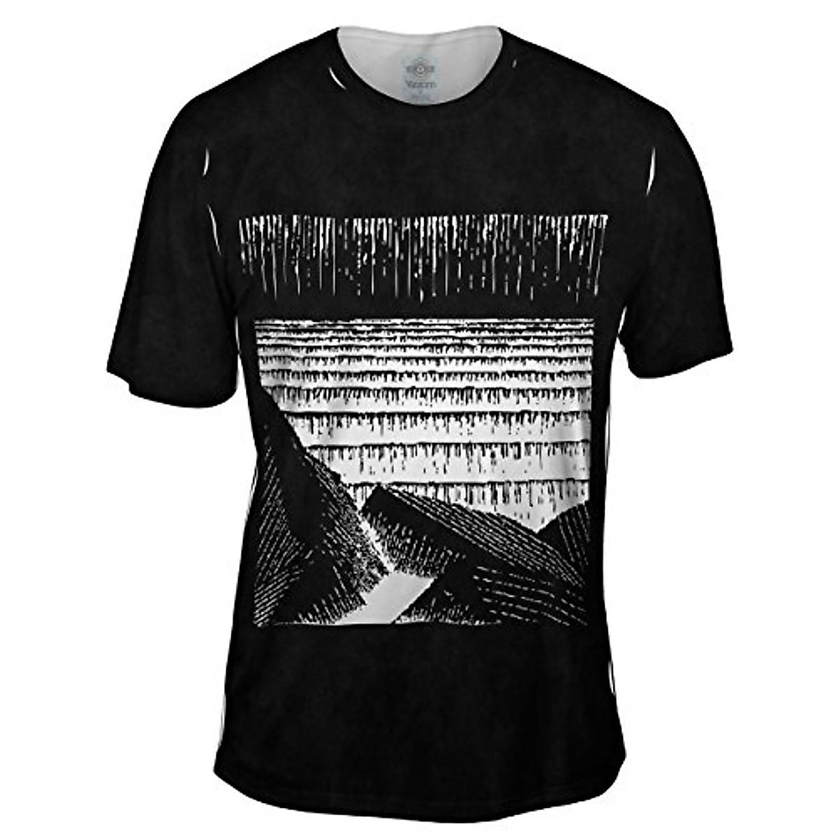 Yizzam- M.C.Escher - Blocks of Basalt Along The Sea (1919) -Tshirt- Mens Shirt-4X Multicolored