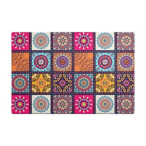 Tatenale Coffee Mat Leather Coffee Bar Mat Coffee Maker Mat for Countertops Absorbent Dish Drying Mat 18x12Inch Boho Retro