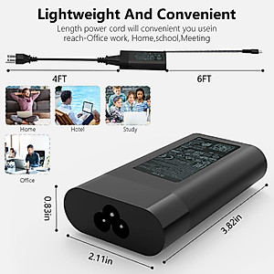 Original Replacement Slim HP 65W USB C Charger for HP Spectre X360,Elitebook x360 Type C Laptop Power Supply