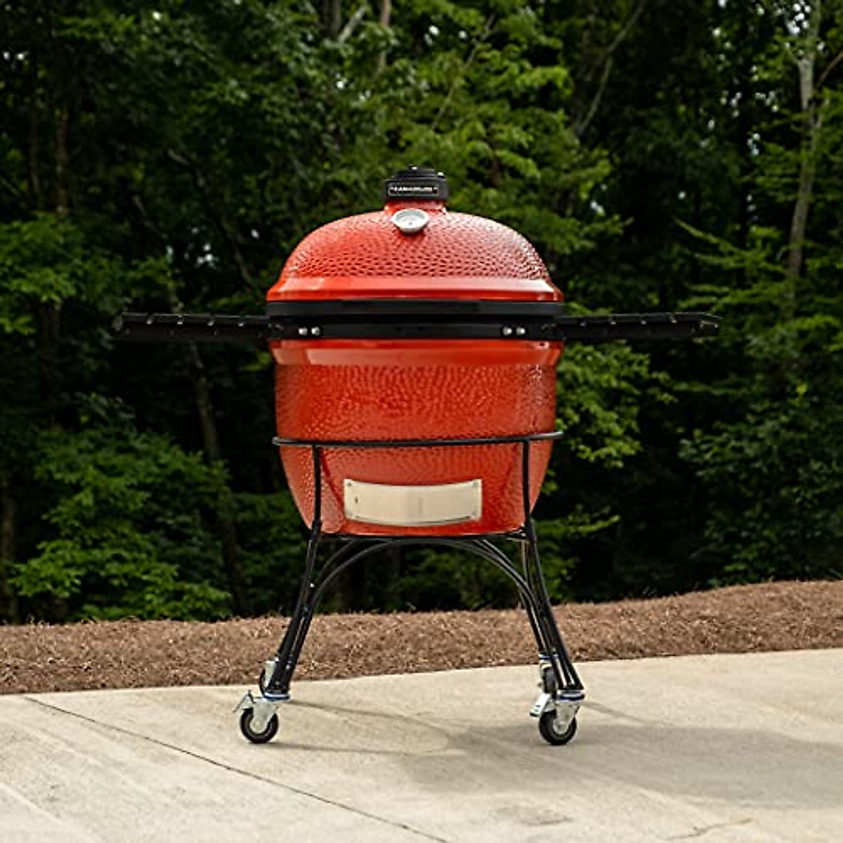 Kamado Joe BJ24RH Big Joe I 24-inch Charcoal Grill with Cart and Side Shelves, Blaze Red