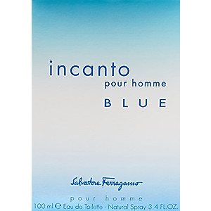 Salvatore Ferragamo Incanto Blue Cologne Eau De Toilette Spray 3.4 Ounce