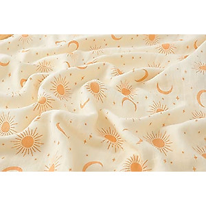 Little Jump 2 Pack (Rainbow & Sunshine) Swaddle Blanket, Silky Soft and Breathable Muslin Blankets for Girls & Boys, Baby Receiving Swaddles, Rainbow Boho Baby Essentials for Neutral (2 Pack)