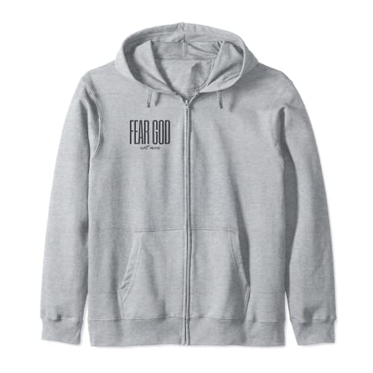 Fear God Not Men Christian Mens Womens Youth by 24/15 Zip Hoodie