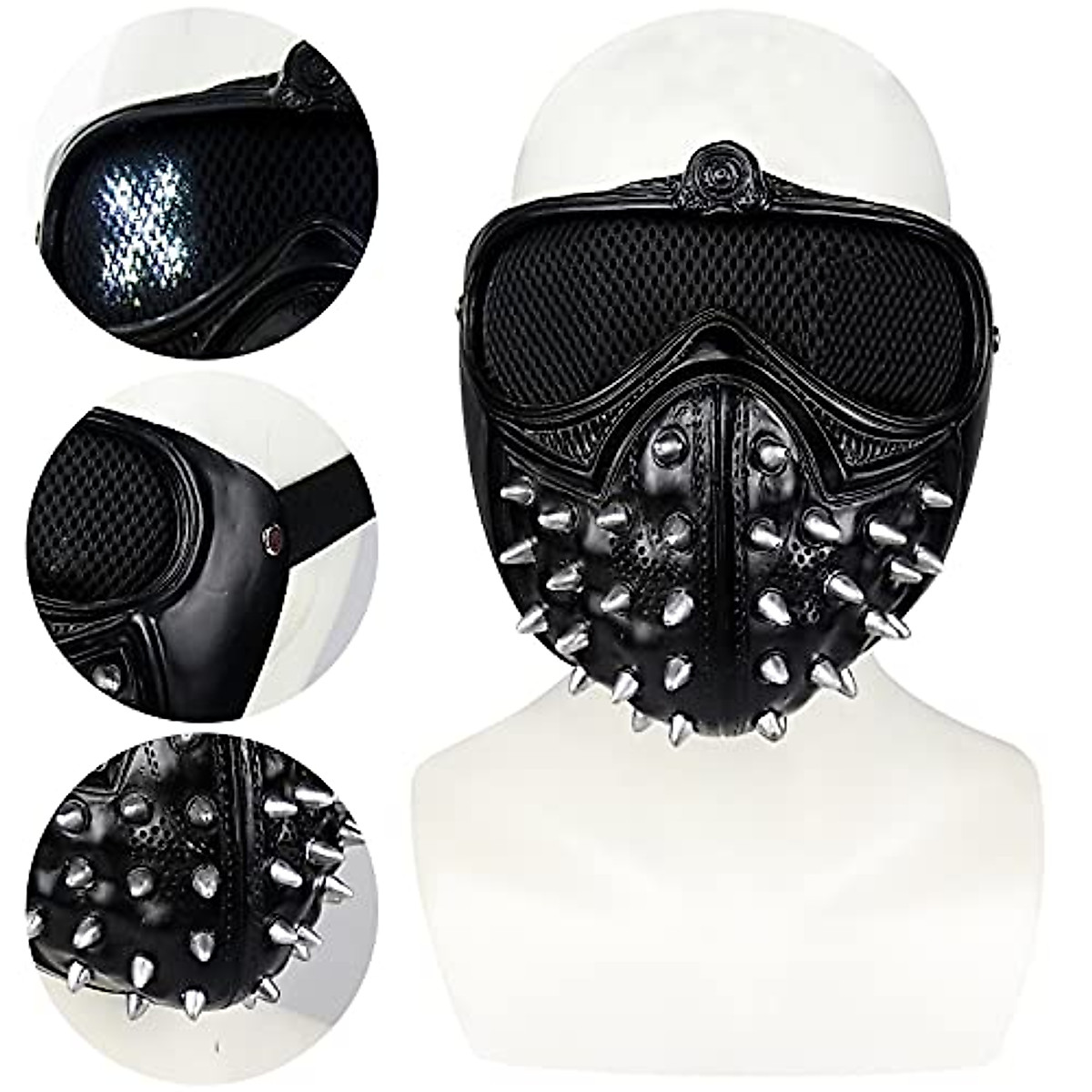 Watch Dogs Mask Wrench Marcus Legion LED 25 Expression Change Cosplay Halloween Prop Resin (Expression Change)