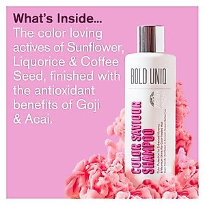 BOLD UNIQ Color Safe Shampoo – Anti-Fade Sulfate Free Shampoo for Color Treated Hair – Gently Cleanse & Protect Brunette & Red Colored Hair- Cruelty Free & Vegan 8 Fl.Oz