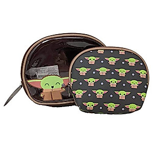 Loungefly Mandalorian Baby Yoda Grogu The Child 2 Piece Cosmetics Bag Set