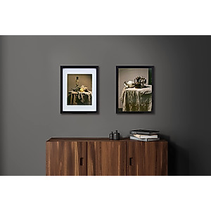 HEART ART 11x14 Picture Frame Set of 9,Display 11 x 14 Frame For 8x10 Picture Frame With Mat,11 by 14 Picture Frame For Wall,Gallery Wall Frame Set,Black