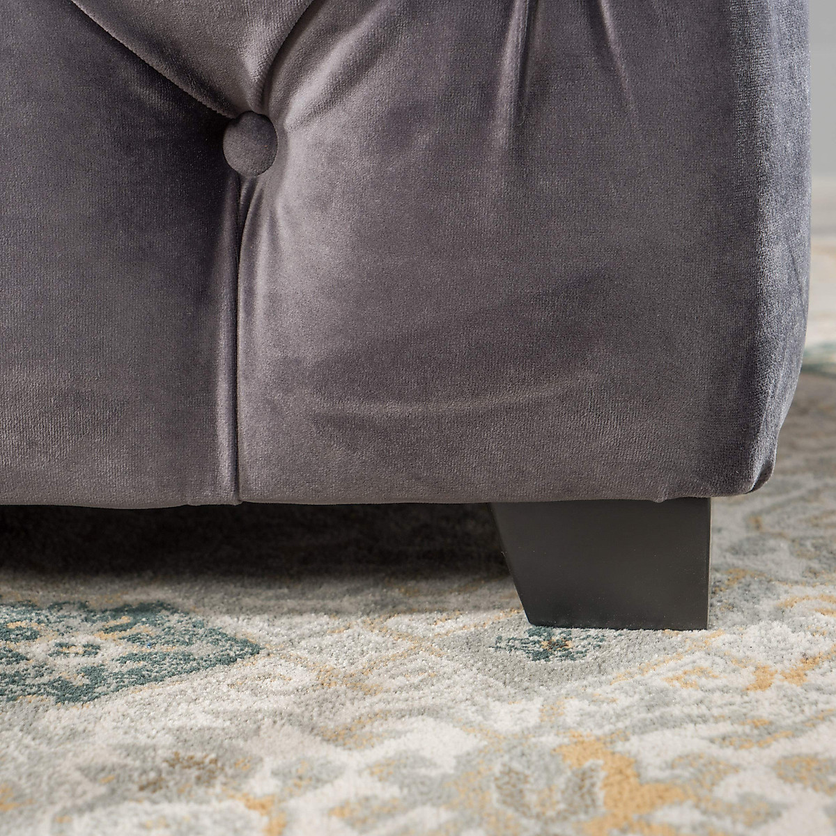 Christopher Knight Home Piper Velvet Ottoman, Grey