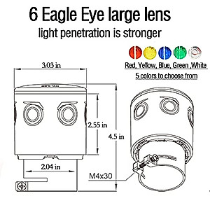 LEDHOLYT Solar Strobe Warning Light, Super Bright Solar Emergency Strobe Warning Light, Flashing Barricade Safety Road Construction Traffic Flashing Light IP48 Waterproof (Red)