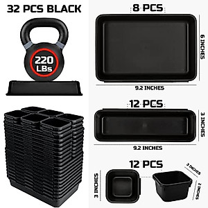 ONREVA 32pcs Tool Box Organizer Tray Dividers Set, Toolbox Organizer and Storage Trays Kit, Workbench Cabinet Bins, Tool Chest Drawer Organization Garage Accessories Small Parts Hardware Tool Tray