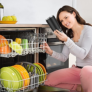 WETOWETO 20oz Tumbler, Stainless Steel Vacuum Insulated Coffee Tumbler Cup, Double Wall Powder Coated Leak-proof Travel Coffee Mug Cup (Black, 1 Pack)