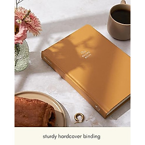 KUNITSA CO. Recipe Notebook - Keepsake Gift. Hardcover Blank Recipe Book to Write in Your Own Recipes, with Journaling Prompts about the Chef. 100 recipes (Mustard Yellow)