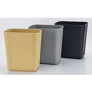 HOLTPHILI Small Trash Can 2.5 Gallon Waste Basket Garbage Can for Bathroom Hotels Inns Office Bedroom (Black, 2 Pack)