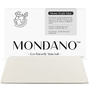 Stone Bath Mat, Diatomaceous Earth Bath Mat Stone - Non-Slip Stone Bath Mats for Bathroom, Fast-Drying Stone Bath Mat, Diatomaceous Earth Bath Stone Mat, Stone Shower Mat (Pebble White)