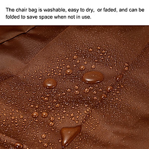 PATIKIL Chair Storage Bag, Waterproof Folding Lounge Chair Cover Carrying Case for Outdoor Camping Chair Beach Chaise Zero Gravity Chair, Brown