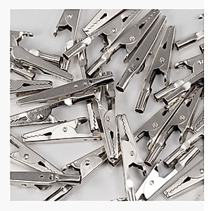 ZYAMY 4pcs Dental Bib Clips Metal Napkin Clip Chain Keep Your Napkin Securely Placed While Dining, Silver