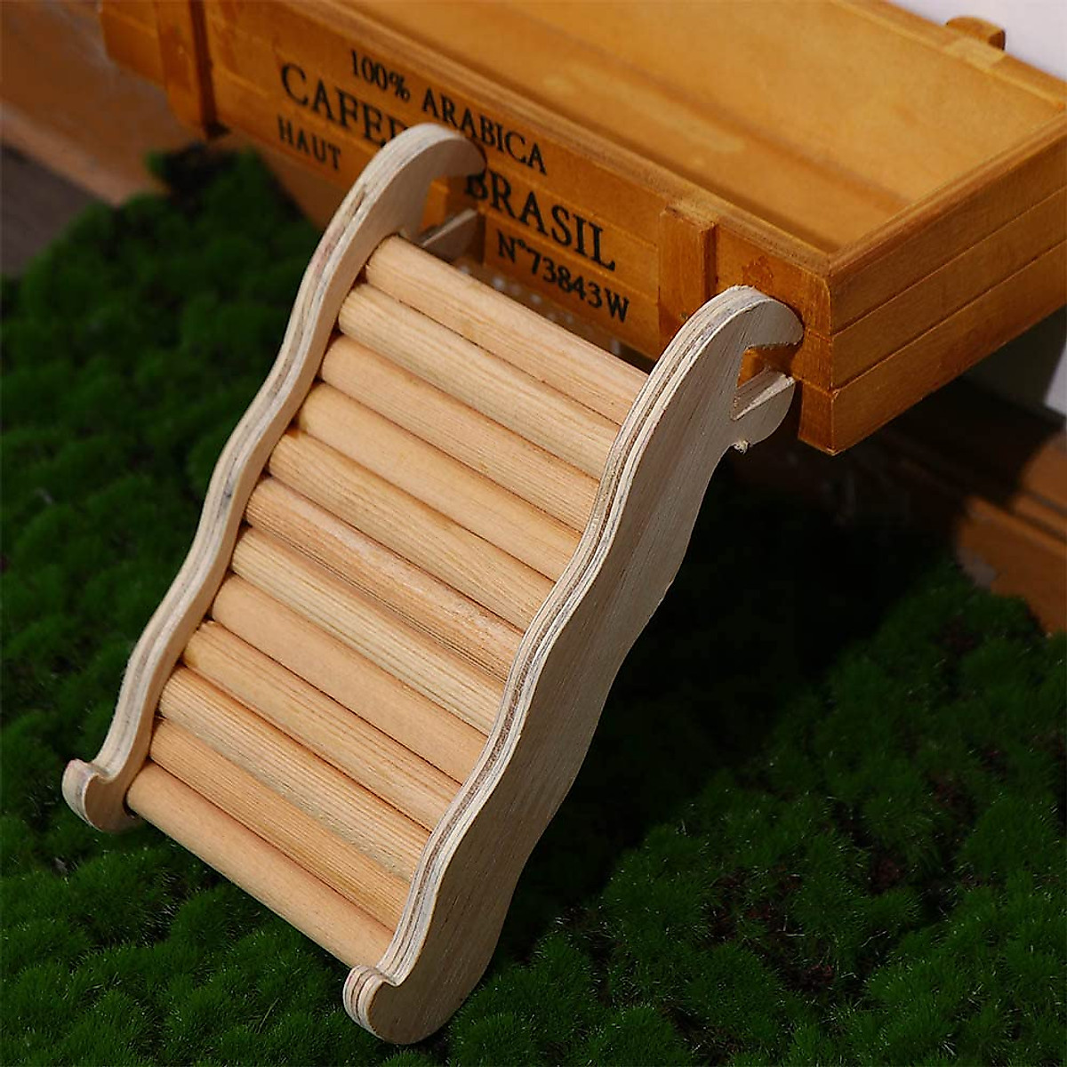 Leadigol Hamster Climbing Toy Wooden Ladder Bridge Squirrel Guinea Pigs Small Animals Ramp Bridge, Long Climbing Wooden Ladder for Hamsters Mice Mouse Gerbils Sugar Glider Rat and Other Small Animals