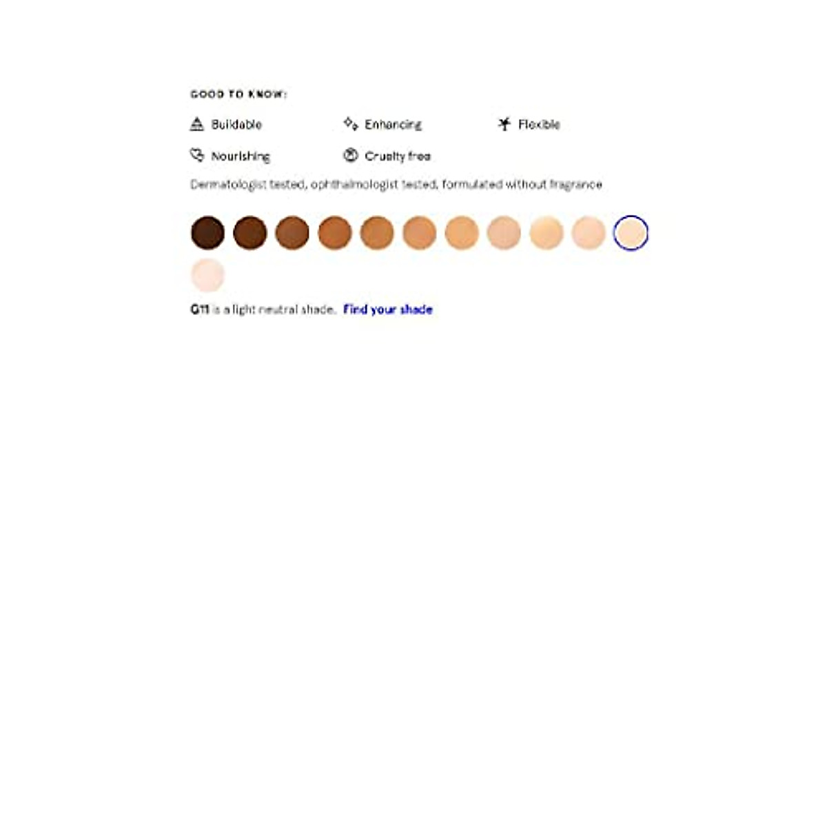 Glossier Stretch Concealer G11 is a light neutral shade 0.17 oz / 4.8 g