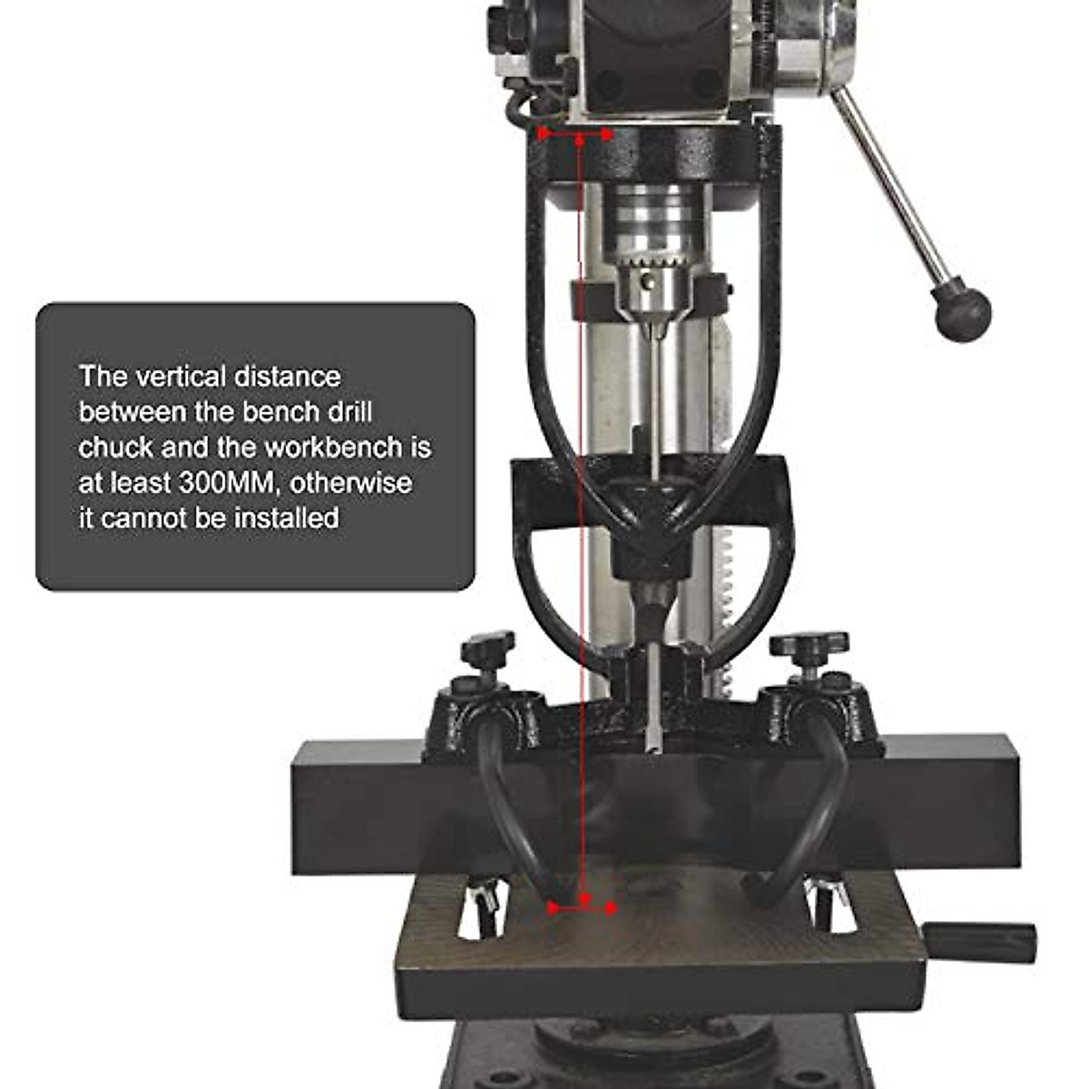 TWSOUL Bench Drill Locator Set, Square Hole Chisel Drilling Machine Woodworking Bench Mortiser Location Tool, Mortising Attachment Kit for Mortising Chisels Tenoning Drilling Machine