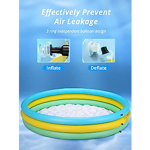 AKASO Kiddie Pools, 59'' x 13'', Inflatable Swimming Pools for Boys, Girls, Toddlers, Easy Set Up Inflatable Baby Ball Pit Pool for Ages 2+, Garden, Backyard, Outdoor Summer Water Party