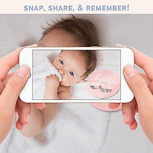 RubyRoo Baby Memory Book with Milestone Stickers - First 5 Years Baby Photo Album, Baby Journal, Scrapbook for Girl - Pregnancy Gift for Baby Shower, Baby Keepsake Record Book for Newborn - Floral