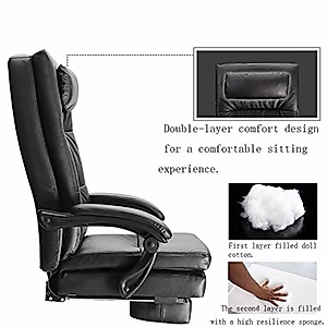 High Back Office Chair Executive Desk Chair with Padded Armrests,Adjustable Ergonomic Swivel Task Chair with Lumbar Support (Color :Black or Brown) (Color : D)