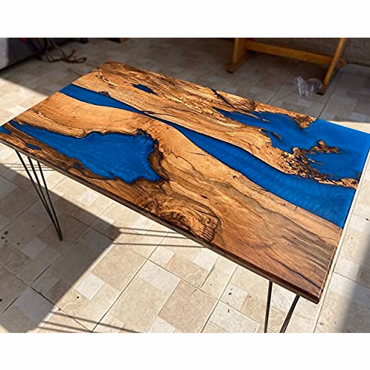 Epoxy Table, Epoxy Resin River Table, Live Edge Wooden Table, Natural Wood,Dining table, Natural Epoxy Table, Resin Table