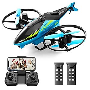 4DRC M3 Drone with 1080p Camera for Adults Kids,HD FPV Live Video RC Helicopter Quadcopter for Beginners Toys Gifts,With 2 Battery,3D Flips,Gestures Selfie, Altitude Hold, One Key Start,Trajectory
