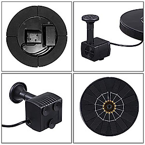 XXXDXDP Solar Powered Energy Fountain Pump Kit Water Pump Set with DIY Fountain Pump for Outdoor Fish Tank Pond Garden Patio Lawn Pool