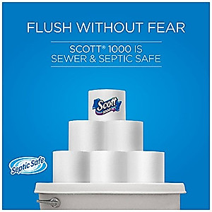 Scott 1000 Sheets Per Roll Toilet Paper, Bath Tissue, 20 Rolls