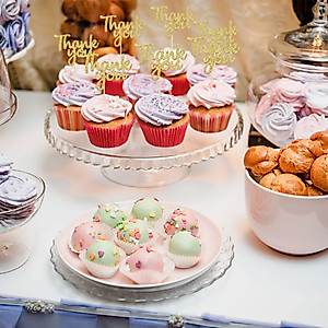 Gyufise 36Pcs Gold Glitter Thank You Cupcake Toppers Thank You Cupcake Picks for Birthday Anniversary Thanksgiving Day Wedding Bridal Party Decoration Supplies