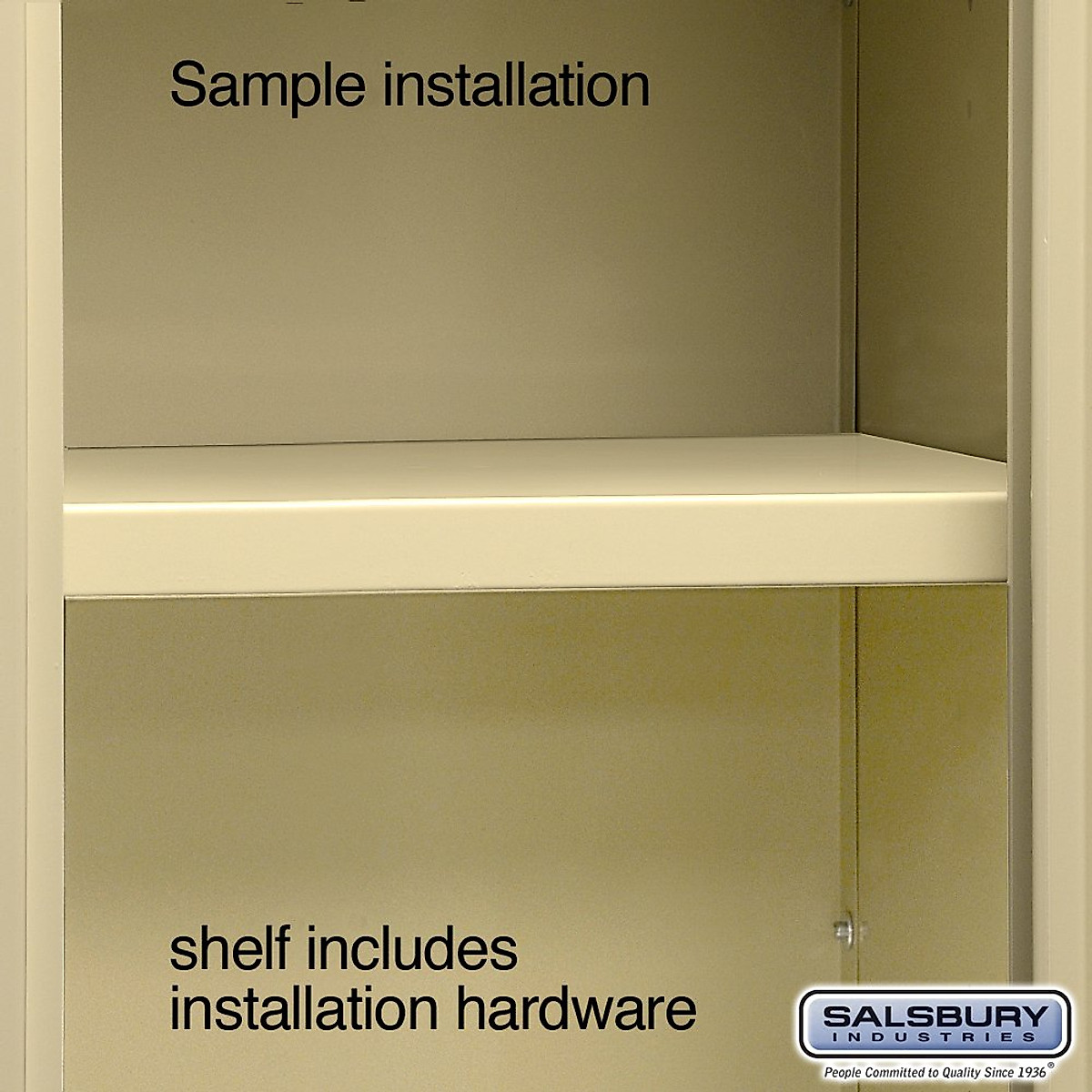 Salsbury Industries Compartment Shelf for 15 by 15-Inch X-Wide Metal Locker, Tan