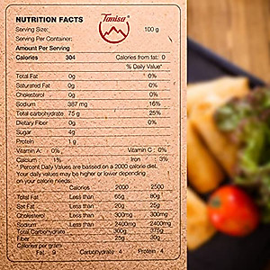 TANISA Organic Brown Rice Paper Wrapper - Healthy Gluten Free Spring Roll Rice Paper Wrappers - Round Rice Wrappers for Fresh Rolls - Vietnamese Rice Paper - Suitable for Any Meal - 8.7 inch - 12 oz