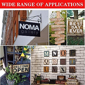 3 Inch Letter Stencils Kit, Alphabet Art Craft Stencils, Reusable Plastic Letters and Numbers Stencil Set for Wood, Wall, Fabric, Rock, Chalkboard, Signage and DIY Art Projects (White, 36 Pcs)