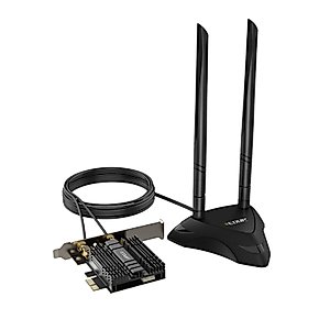 EDUP PCIe WiFi 6E Card, 802.11AX Bluetooth 5.2 AX5400M AX210NGW Heat Sink Tri-Band 6G/5.8G/2.4GHz WiFi 6 PCI-E Wireless Network Card for Desktop PC Support Windows 10/11 64-bit