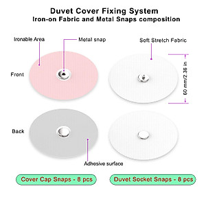 Duvet Cover Snaps Metal 16 Pcs