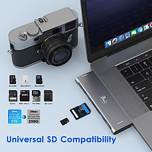 USB C Hub Adapter for MacBook Pro 2020 2019 2018 2017 2016 with 4K HDMI,100W PD 40Gbps Thunderbolt 3