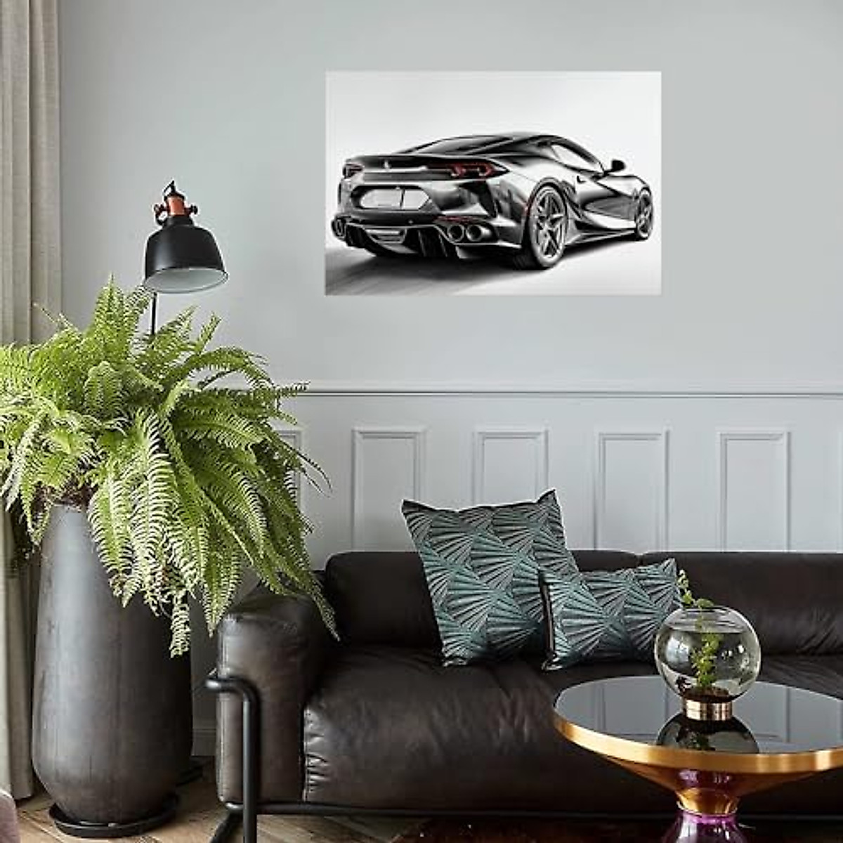 Car Poster Ferrari F40 Supercar Posters Racing Car Canvas Wall Art For Boy's Bedroom SuperCar Wall Decor Unframe-style 18x12inch(45x30cm)