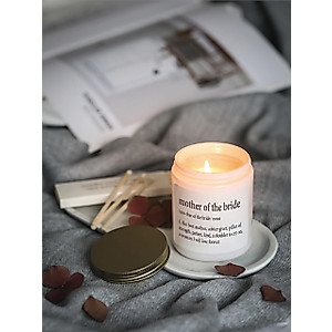 Mother of The Bride Candle, Wedding Gift for Mother of The Bride, Wedding Gifts for Mother-in-Law, Vanilla & Lavender Scented Candles with Crystal