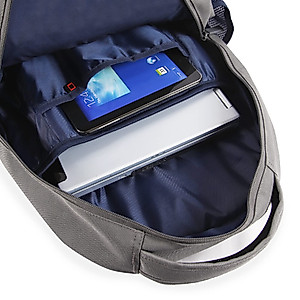 Nautica Backpack, Grey/Navy, 18"