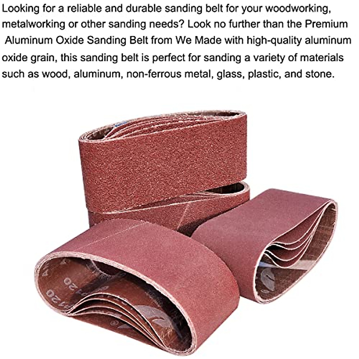 Sackorange 18 PCS 2-1/2 x 16 Inch Abrasive Sanding Belts - 3 Each of 60 80 120 150 240 400 Grit Aluminum Oxide Clothed Backing Sander Belts For Sanding Wood-Working,Metal and Paint (2.5" x 16")