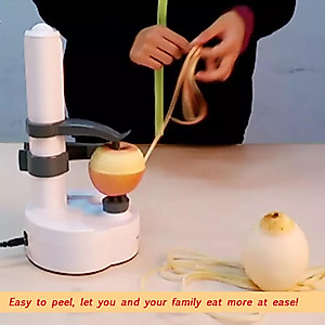 Automatic Peeling Machine, Electric Potato Peeler, Automatic Power-off Function, Temperature Control 128 Degrees, Safe and Efficient, for Commercial and Home Peel Potatoes/Pears/Apple