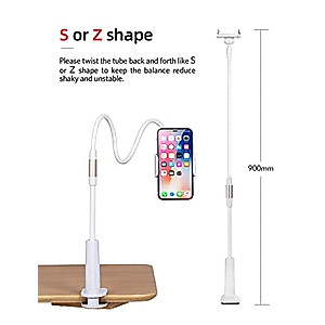 Cell Phone Holder, BENKS Universal Flexible Long Arms Mobile Phone Holder Desktop Bed Lazy Bracket Mobile Stand Support All Mobiles, for Bedroom, Kitchen, Office, Bathroom Etc(Supreme in 900mm Length)