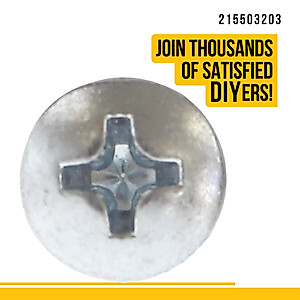 215503203 Screw Compatible With Frigidaire Kenmore Crosley Replaces AP3958785 PS1525540 Ultra Durable Part FRS20ZRG FRS26ZNHB0 FRS26RLECSG PLRS267ZAB1 253.71822104 CRTE183AWM E23CS75DSS1 E23CS75DSS5