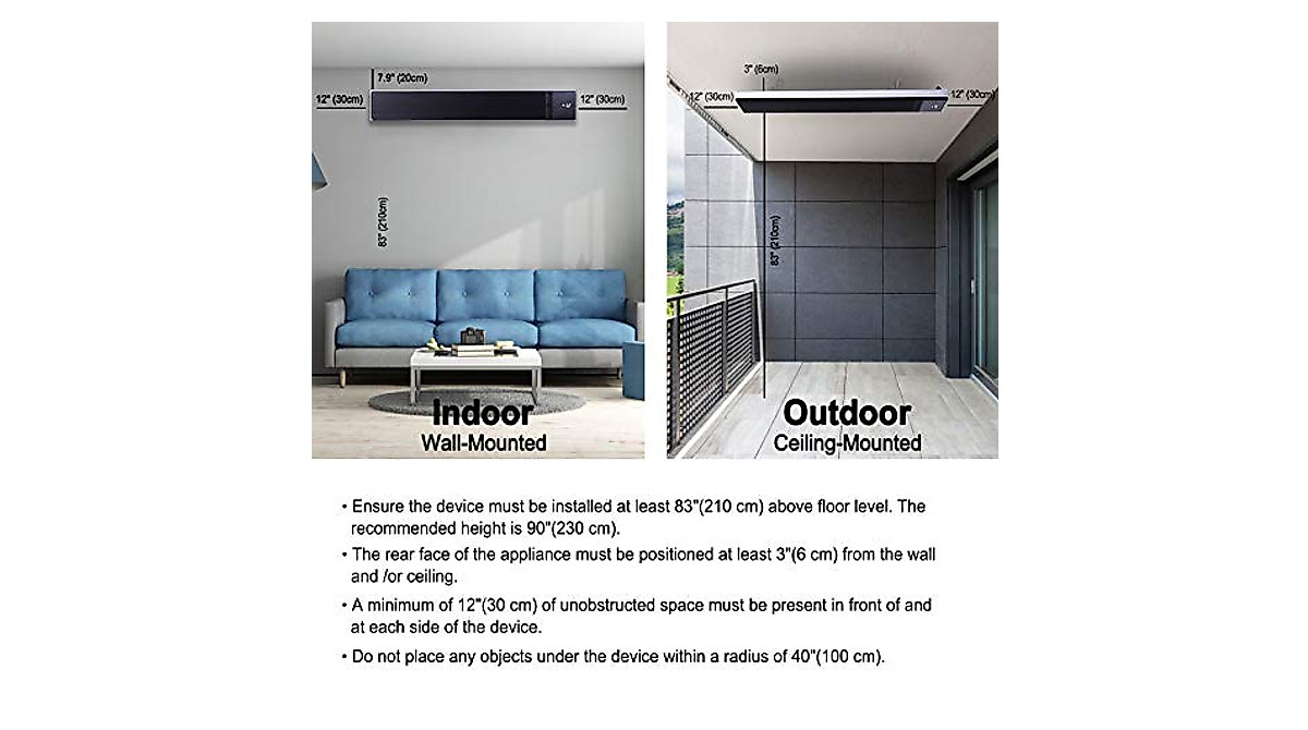 Thermoflow Far Infrared Space Heater with No Glare, Electric Indoor ...