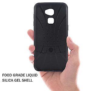 ELISORLI Compatible with Huawei Honor 5X Case Rugged Thin Slim Cell Accessories Anti-Slip Fit Rubber TPU Mobile Phone Protection Silicone Soft Bumper Cover for Hawaii GR5 Honor5X X5 Women Men Black