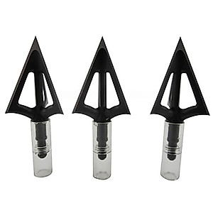 G5 Montec CS Archery Hunting Durable Sharp Fixed Blades Carbon Steel 100 Grain 1 1/16" Cutting Diameter Screw-In Broadheads for Bow Arrows - Pack of 3
